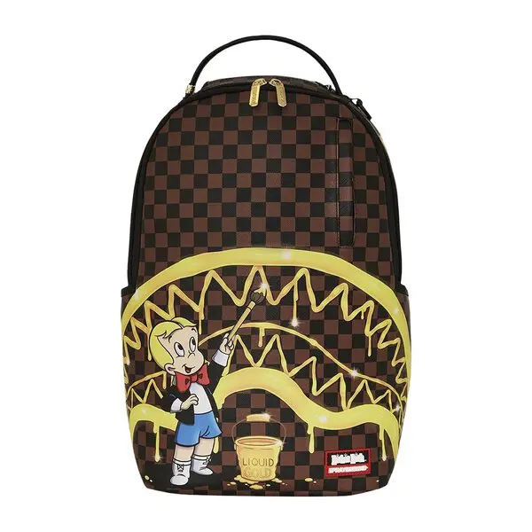 SPRAYGROUND Richie Rich Paint The Shark Gold Backpack