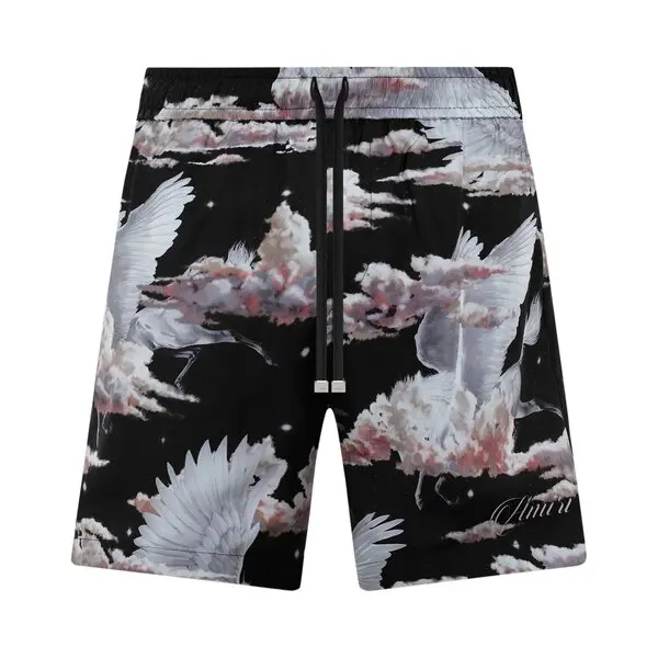 Amiri Pegasus Silk Shorts