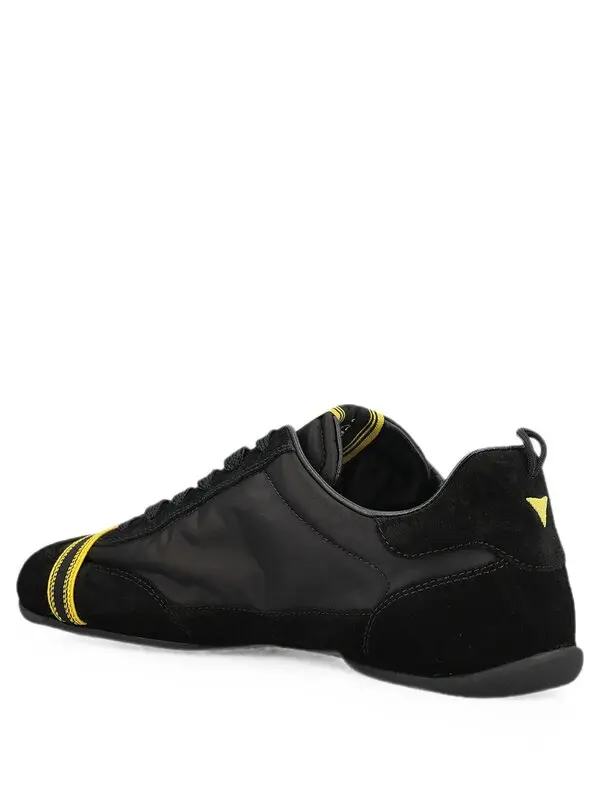 Fendi Suede And Fabric Low Top Sneakers