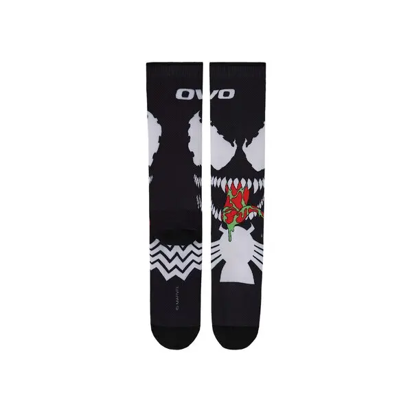 OVO X Marvel Venom Graphic Crew Socks - Black