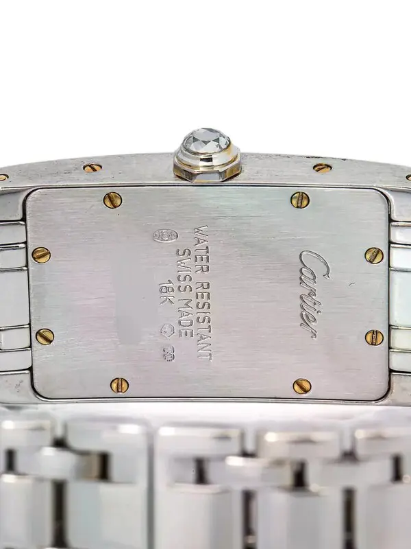 Cartier Tank Américaine Diamond Bezel Stainless Steel Watch