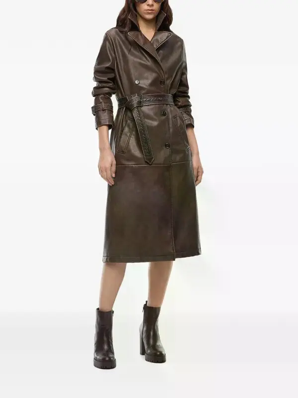 Pinko Double-breasted Belted Coat