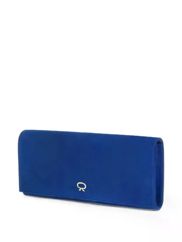 GIANVITO ROSSI Monica Suede Clutch Bag