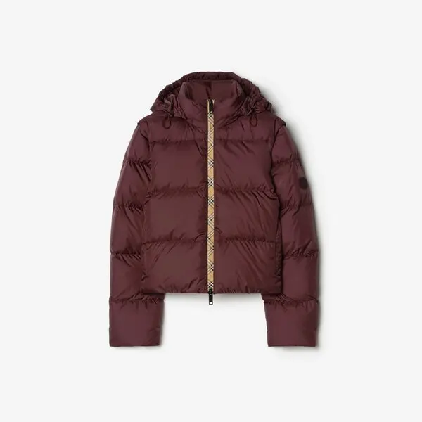 Burberry Detachable Sleeve Langdale Puffer Jacket - Vineyard Red