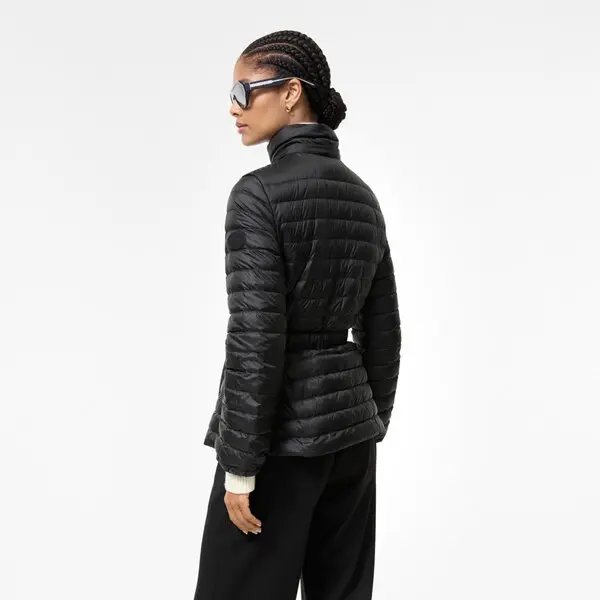 Burberry Puffer Jacket With Detachable Hood And Knight Zip Pull - Black