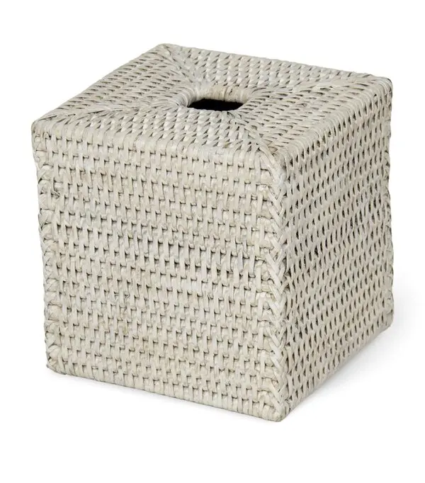 DECOR WALTHER Rattan Basket Square Tissue Box - Brown