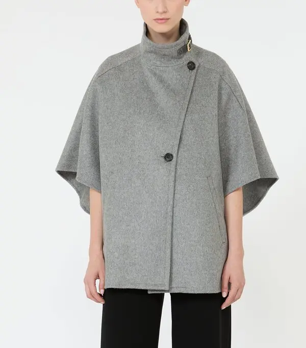 Max Mara Cashmere High-neck Cape Jacket