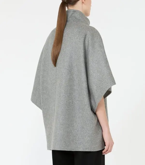 Max Mara Cashmere High-neck Cape Jacket
