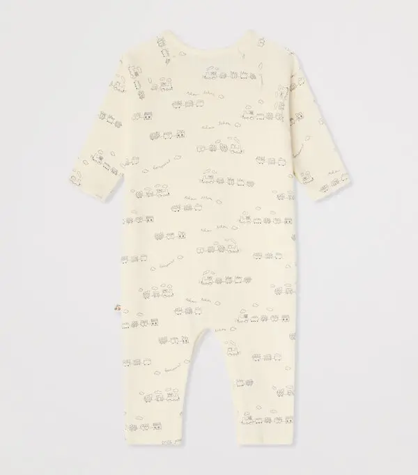 Bonpoint Cotton Train Print Playsuit