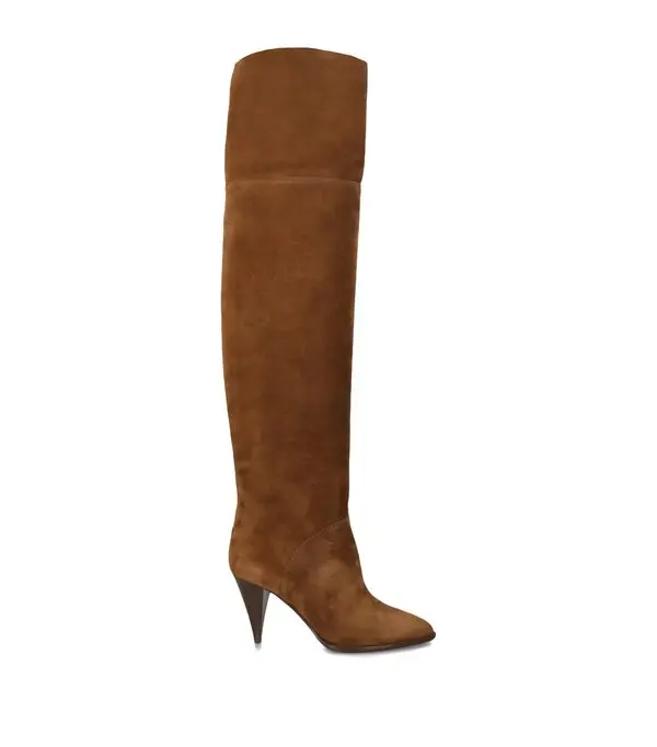 Casadei Suede Over-the-knee High Heel Boots