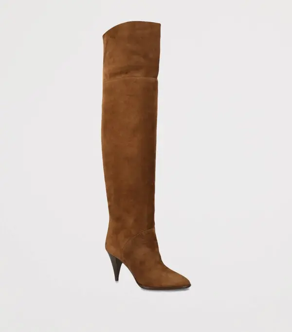 Casadei Suede Over-the-knee High Heel Boots