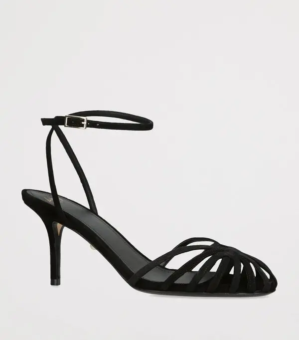ALEVI MILANO Suede Blake Heeled Sandals 75