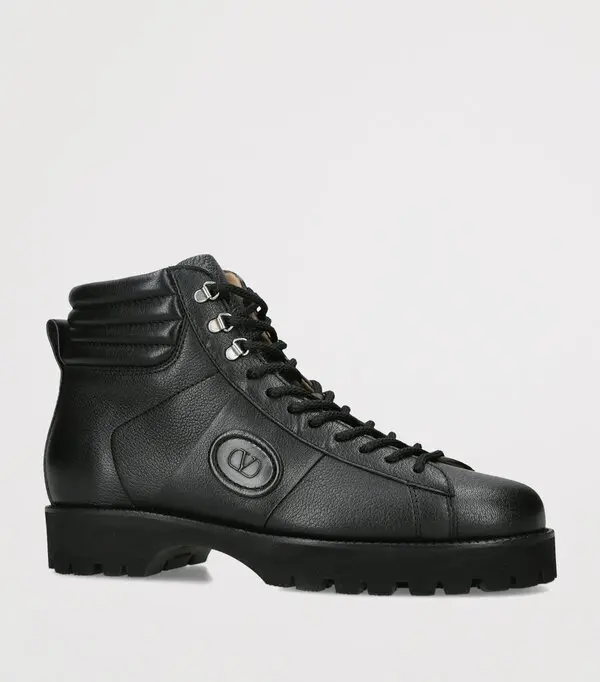 Valentino Garavani Leather Combat Boots