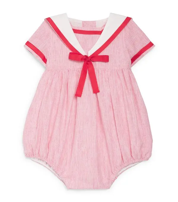 Pepa London Stripe Mariner Collar Playsuit - Blue
