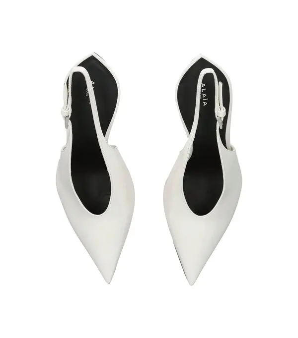 Alaïa Patent Leather Invisible Wedge Slingback Pumps