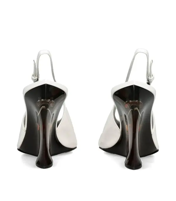 Alaïa Patent Leather Invisible Wedge Slingback Pumps