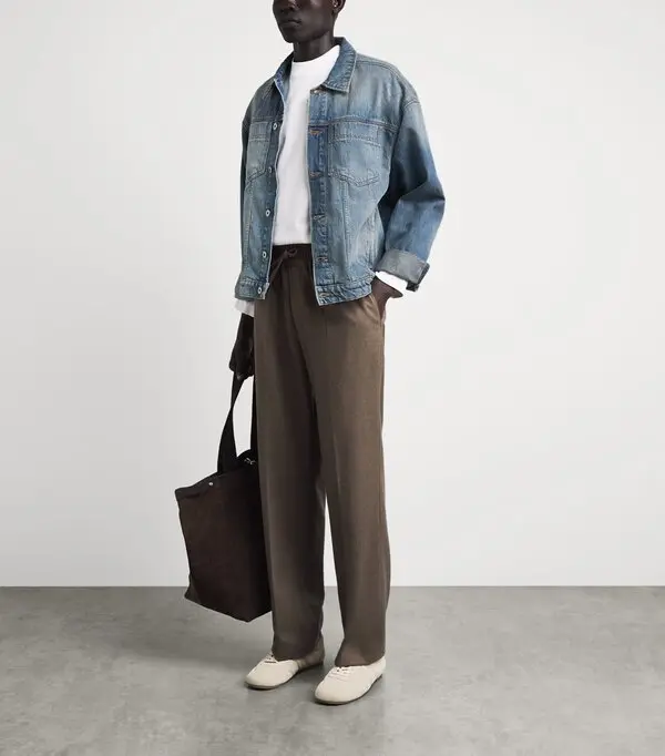 7 For All Mankind Distressed Denim Trucker Jacket
