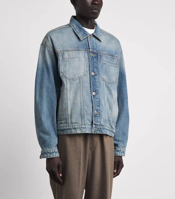 7 For All Mankind Distressed Denim Trucker Jacket