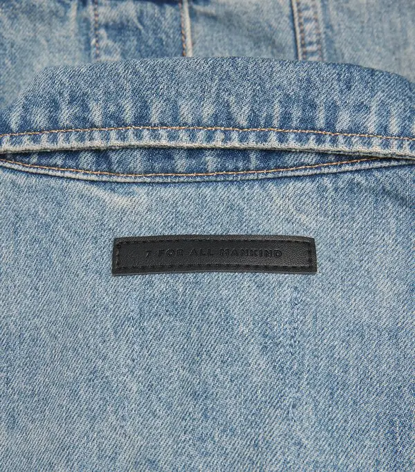 7 For All Mankind Distressed Denim Trucker Jacket