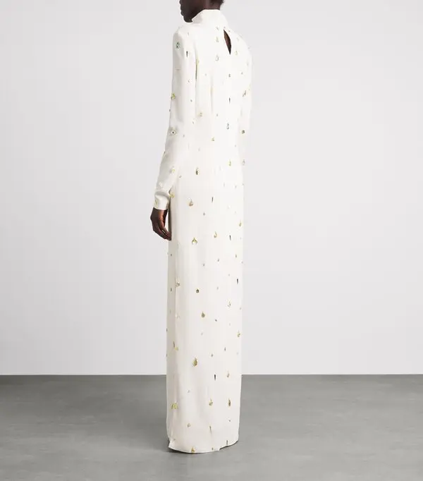 ZIYAD BUAINAIN Charm Embellished Column Gown