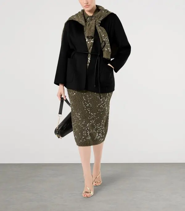 Marina Rinaldi Embellished Sequined Cardigan