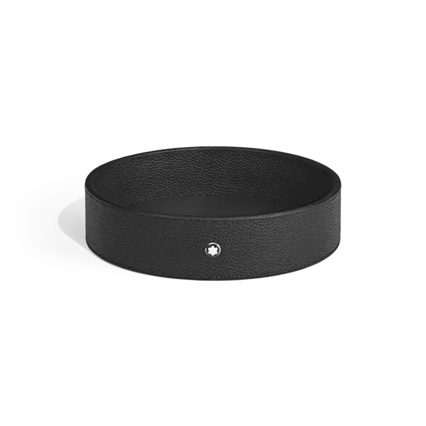 Montblanc Large Round Desk Tray In Grain Leather