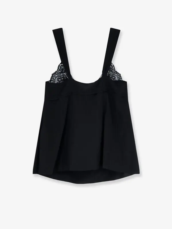 Chloé Silk Top With Lace Profile