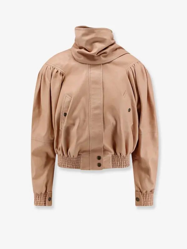 Chloé Leather Jacket With Stitched Profiles - Multicolor