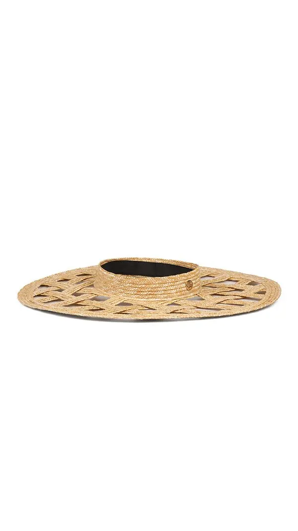LE TRAP Neutrals Zakynthos Straw Visor