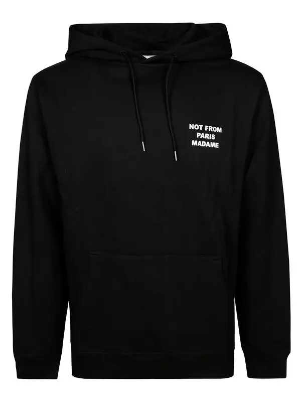 Drole De Monsieur Slogan Hoodie - Nero