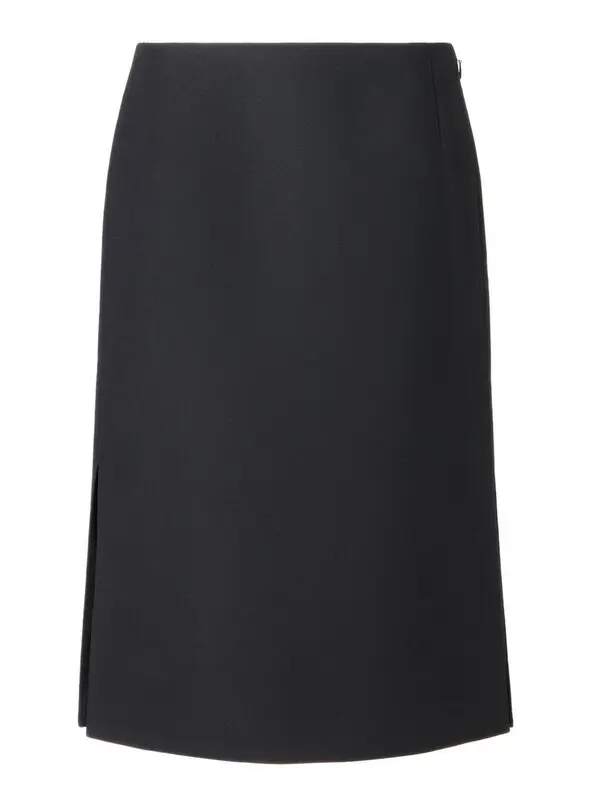 Fendi Wool-silk Skirt With Side Slits