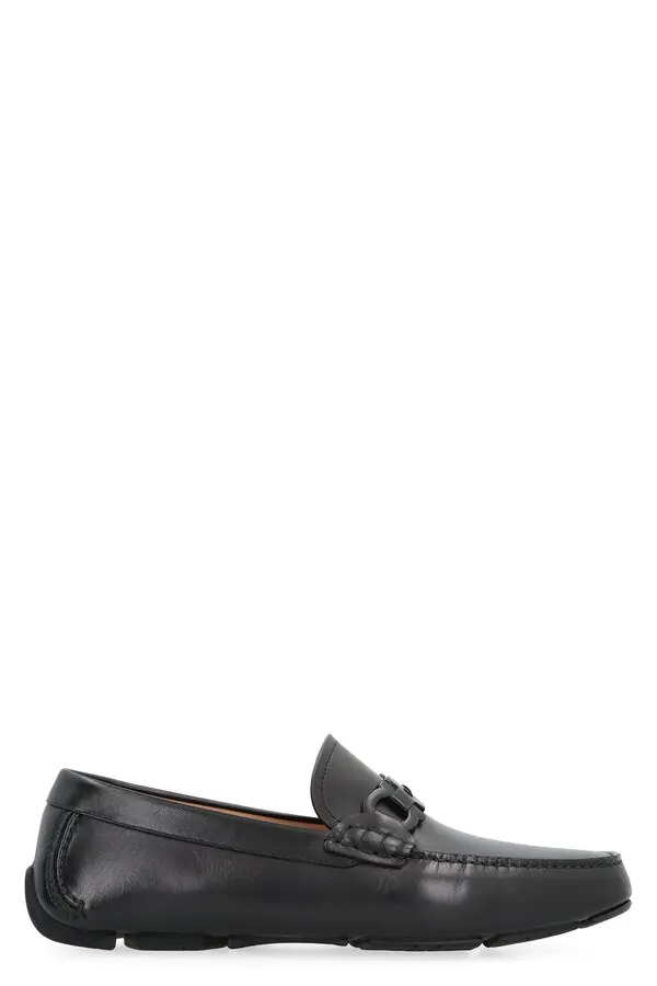 FERRAGAMO Byte Leather Loafers With Round Toe