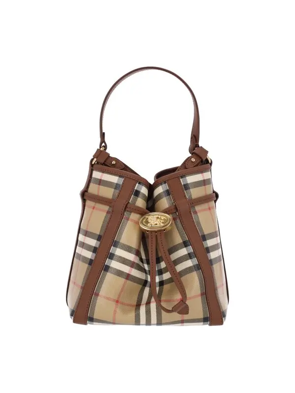 Burberry 100% Cotton Shoulder Bag - Beige