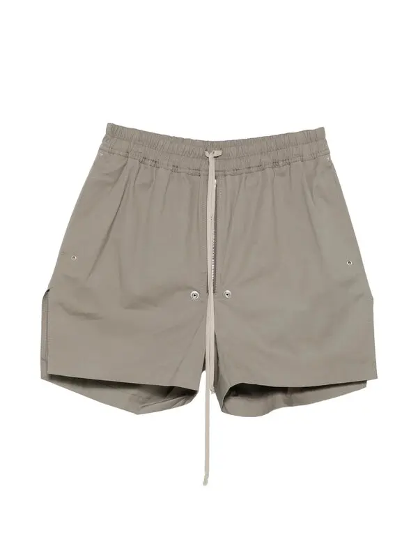 Rick Owens Poplin Drawstring Shorts With Center Zip