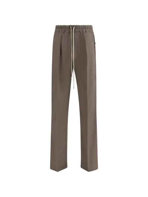 Rick Owens Drawstring Waist Cargo Pants With Side Slit And Back Flap Pockets - Grigio