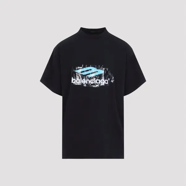 Balenciaga Oversized Cotton T-shirt - Black