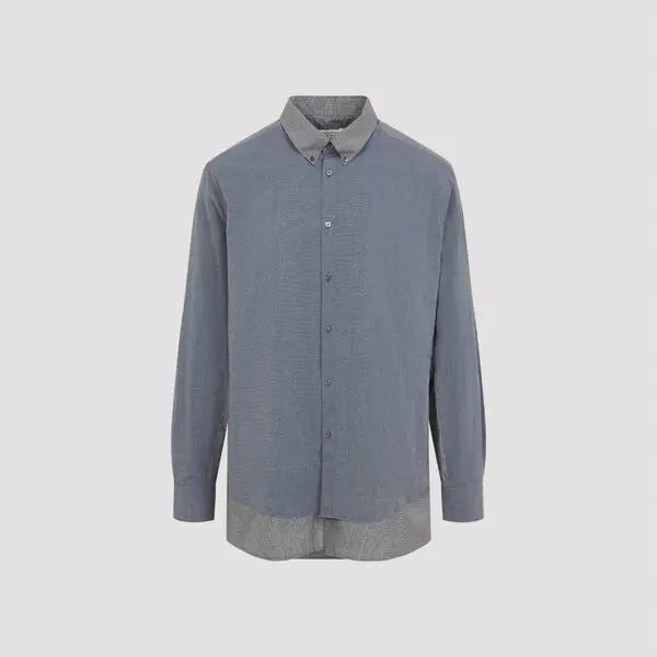 MAISON MARGIELA Double-layer Cotton Shirt - Blue