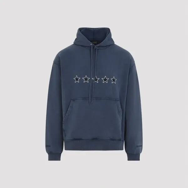 Balenciaga Oversized Cotton Hoodie With Star Detail