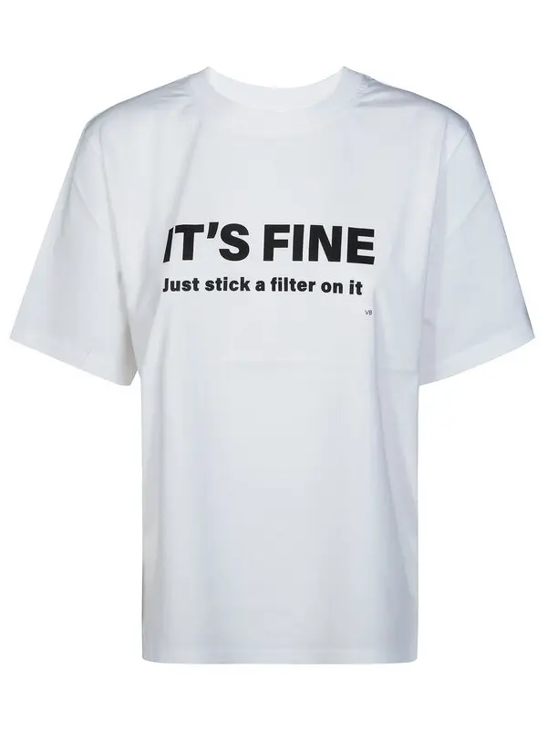 Victoria Beckham Textured T-shirt - Bianco