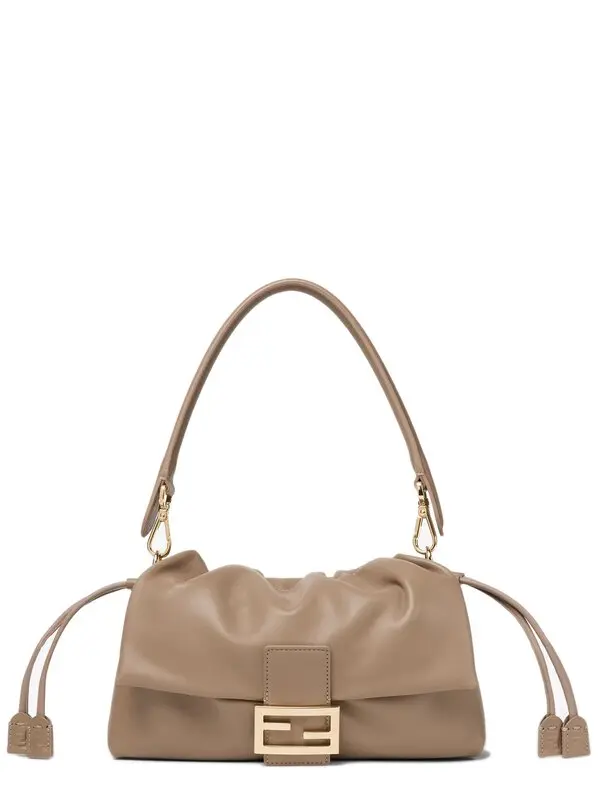 Fendi Mini Lamb Leather Shoulder & Crossbody Bag - Grigio