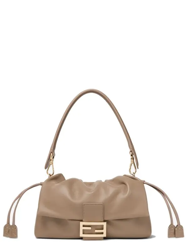 Fendi Mini Lamb Leather Shoulder & Crossbody Bag - Grigio