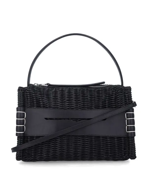 JW Anderson Mini Woven Leather Loafer Handbag - Nero