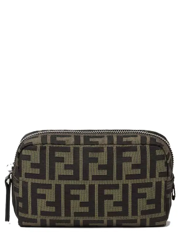 Fendi Mini Zip-top Crossbody Organizer - Marrone