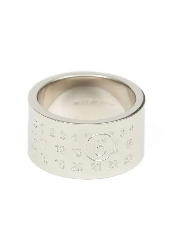 MAISON MARGIELA Minimal Logo Mini 12mm Ring - Polishedpa