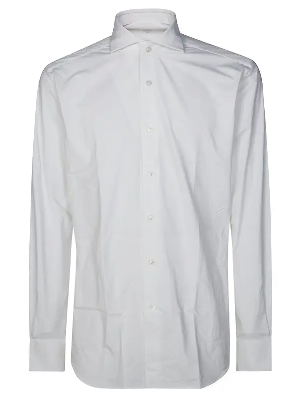 XACUS No-iron Active Shirt With French Neck - Bianco