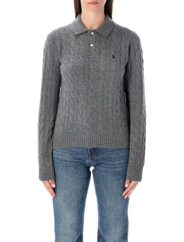 Polo Ralph Lauren Wool & Cashmere Cable-knit Polo Sweater