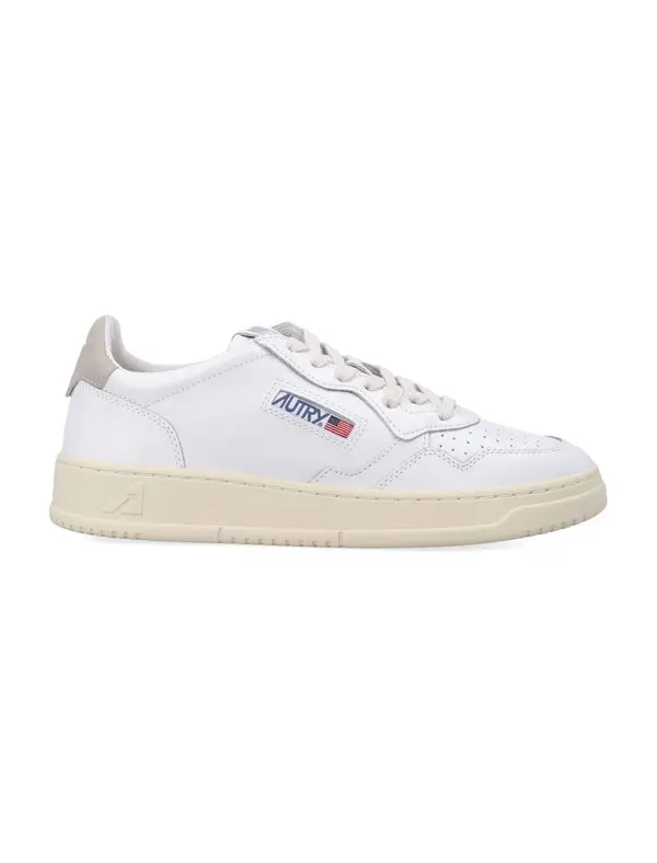 AUTRY Cow Leather Lace Up Sneakers - White Tidfoam
