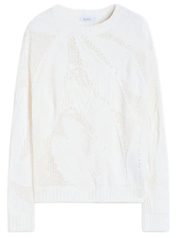 Max Mara Cotton Crew-neck Sweater With Dropped Shoulders