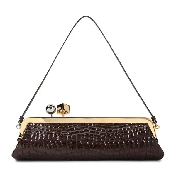 Jacquemus Jacquard Crocodile-effect Clutch Handbag