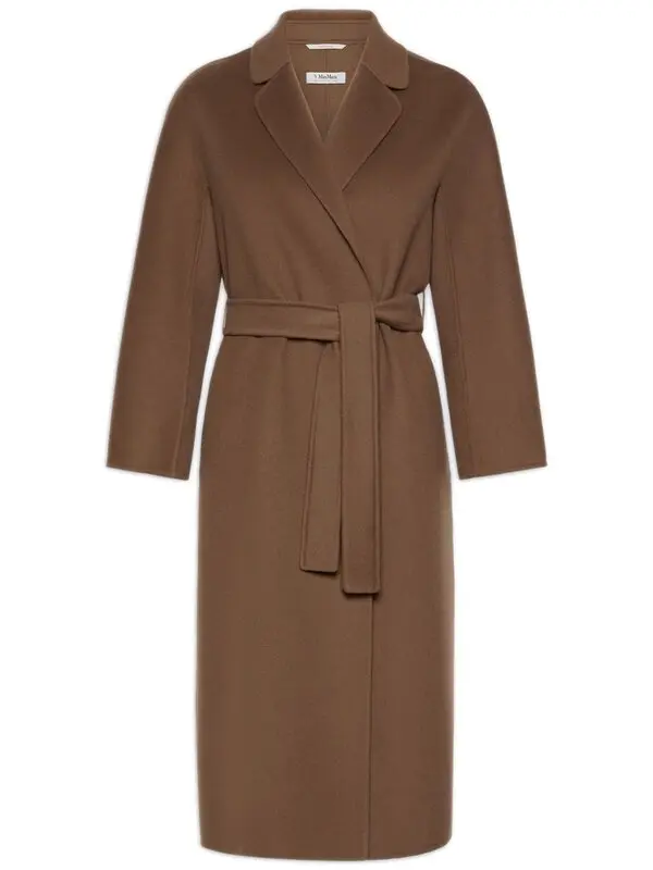 Max Mara Hand-sewn Double-drape Wool Jacket - Marrone